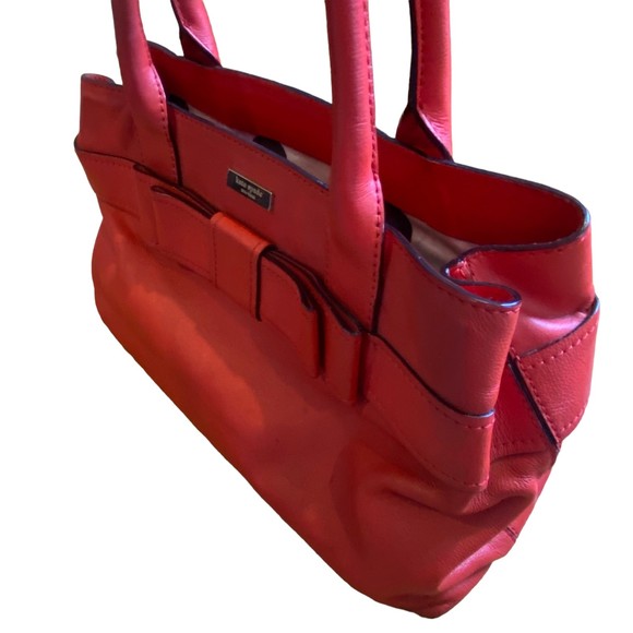 kate spade | Bags | Kate Spade Villabella Avenue Red Leather Bow ...